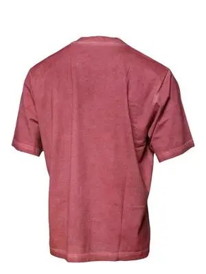 Dolce & Gabbana Logo-print Washed-effect T-shirt - Pink