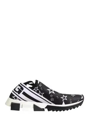 Dolce & Gabbana Sorrento Star-print Slip-on Sneakers - Black