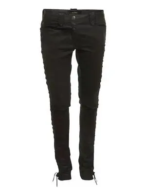 Isabel Marant Étoile Coated Lace-up Skinny Jeans - Black