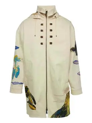 Valentino Garavani Graphic Print Hooded Jacket - Neutrals