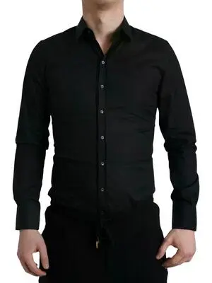 Dolce & Gabbana Slim-fit Long-sleeve Shirt - Black