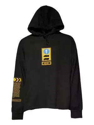 Dolce & Gabbana Graphic Print Cotton Hoodie - Black