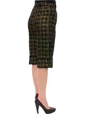 Dolce & Gabbana Tweed-knit Fringed Shorts - Black