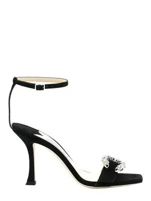 JIMMY CHOO Marsai 90mm Embellished Sandals - Black