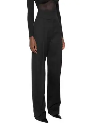 Elisabetta Franchi High-waisted Wide-leg Trousers - Black