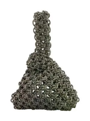 HIBOURAMA Niky Beaded Tote Bag - Grey