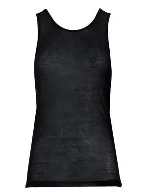 ANN DEMEULEMEESTER Sleeveless Jersey Tank Top - Black