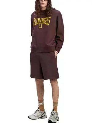 Palm Angels Logo-print Cotton Sweatshirt - Red