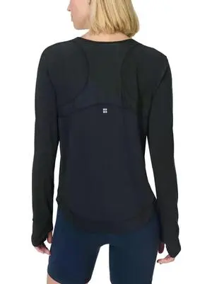Sweaty Betty Mesh Panel Long Sleeve Top - Black