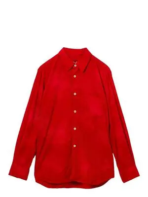 Comme Des Garçons Crease-effect Buttoned Shirt - Red