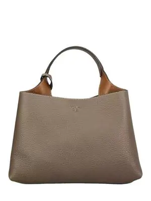 TOD'S Leather Top Handle Bag - Grey