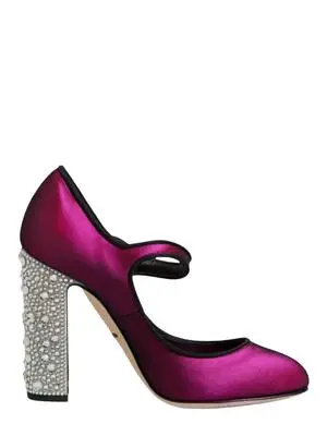 Dolce & Gabbana Embellished Mary Jane Pumps - Pink