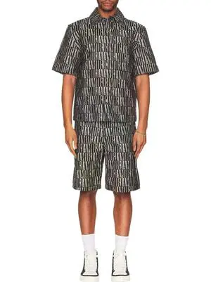 Amiri Jacquard Logo Print Shorts - Black