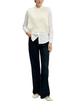 PEDRO DEL HIERRO Off-white Cable Knit Vest - Neutrals