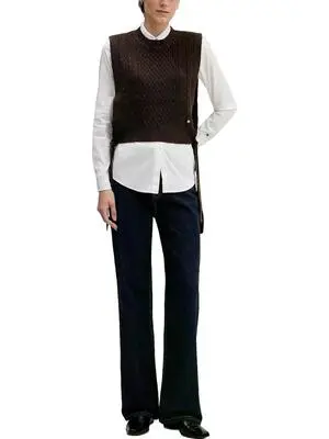 PEDRO DEL HIERRO Knitted Tie-side Vest - Brown