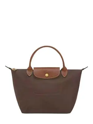 Longchamp Longchamp Le Pliage Leather-Trim Tote Bag Brown