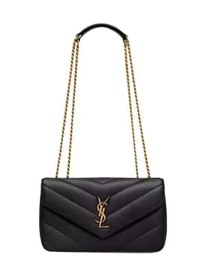 Saint Laurent Loulou Quilted Leather Shoulder Bag - Black