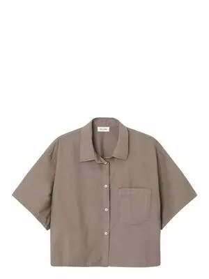 American Vintage Cotton Cropped Shirt - Brown