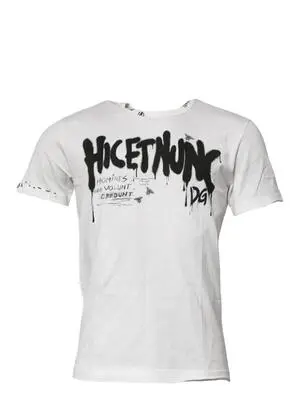 Dolce & Gabbana Graffiti-print Cotton T-shirt - White