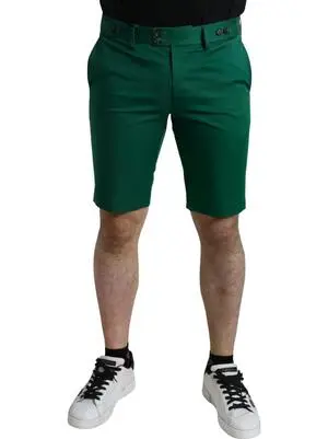 Dolce & Gabbana Button-detail Chino Shorts - Green