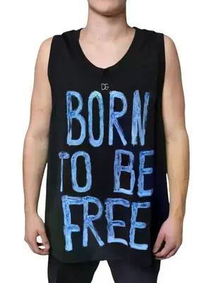 Dolce & Gabbana Graphic-print Tank Top - Black