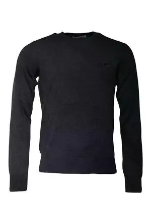 Dolce & Gabbana Logo Plaque Crew Neck Sweater - Grey