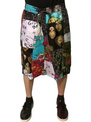 Dolce & Gabbana Patchwork Cargo Shorts - Black