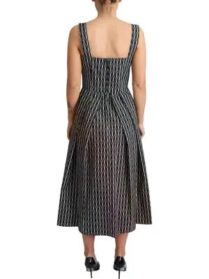 DOLCE & GABBANA Dolce & Gabbana Geometric Print A-Line Midi Dress