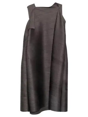 Issey Miyake Sleeveless Boat Neck Dress - Grey