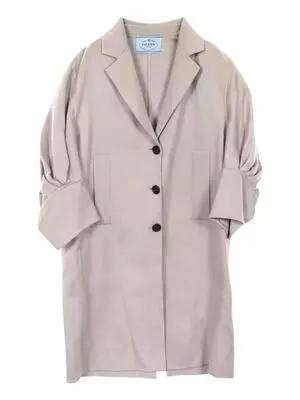 Prada 2000s Cocoon Cashmere Trench Coat - Grey