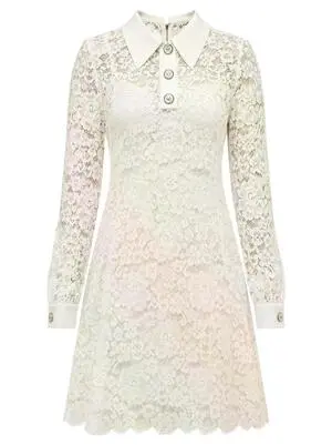 DOLCE & GABBANA Dolce & Gabbana Floral-Lace Collared Mini Dress