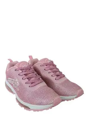 PLEIN SPORT Glitter Effect Mesh Sneakers - Pink