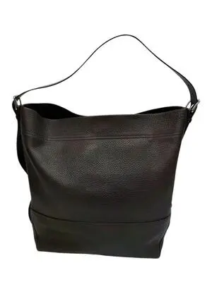 LEMAIRE Belted Leather Tote Bag - Brown