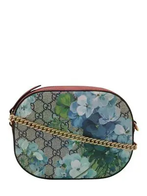 Gucci Gg Supreme Blooms Chain Crossbody Bag - Neutrals