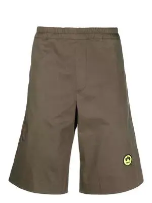 BARROW Logo Patch Bermuda Shorts - Green