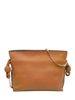 Loewe Nano Leather Flamenco Knot Chain Crossbody Bag - Brown