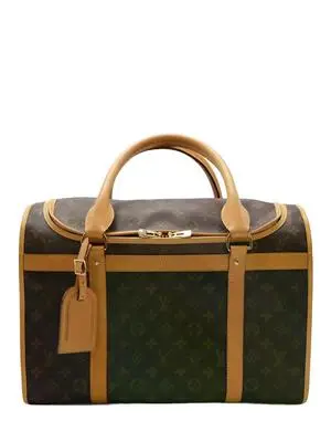 LOUIS VUITTON Monogram Sac Chien Pet Carrier Travel Bag - Brown