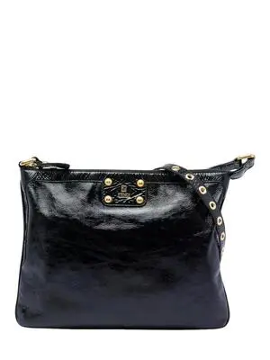 Fendi Crinkled Patent Crossbody Bag - Black
