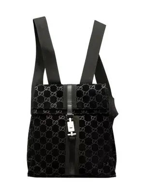 Gucci Gg Suede Jackie Backpack - Black