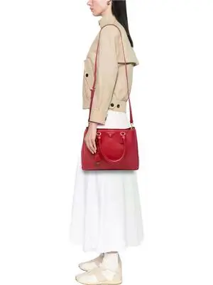 Prada Saffiano Lux Galleria Satchel - Red