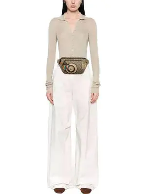 Gucci Gg Supreme Courier Belt Bag - Neutrals