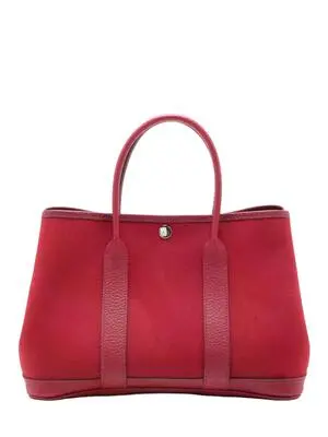 Hermès Toile And Negonda Garden Party 30 Tote Bag - Red