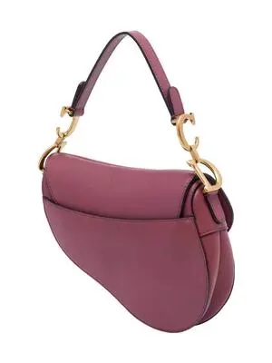 Dior Christian Dior Mini Goatskin Saddle Bag Satchel Pink