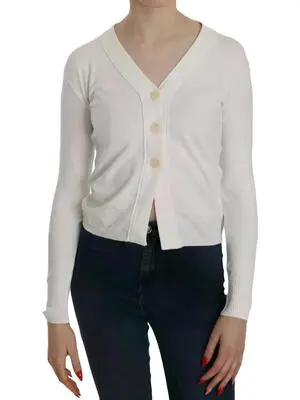 Byblos V-neck Long-sleeve Cardigan - White