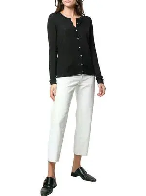 SOTTOMETTIMI Round Neck Cardigan - Black