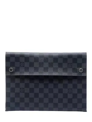 LOUIS VUITTON Damier Graphite Alpha Pochette Gm Clutch Bag - Black