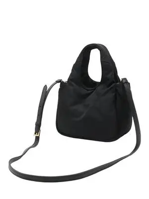 Prada Prada Re Nylon Bow Satchel Black