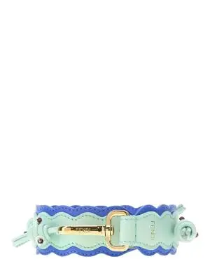 Fendi Strap You Scalloped Leather Shoulder Strap - Green