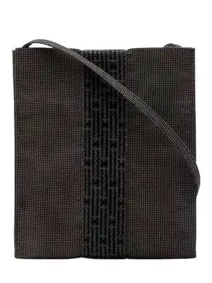 Hermès 1990-2010 Canvas Herline Pochette Crossbody Bag - Grey