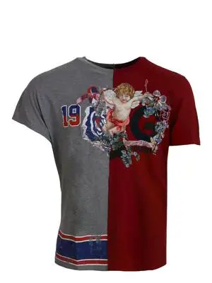Dolce & Gabbana Panelled-design T-shirt - Red